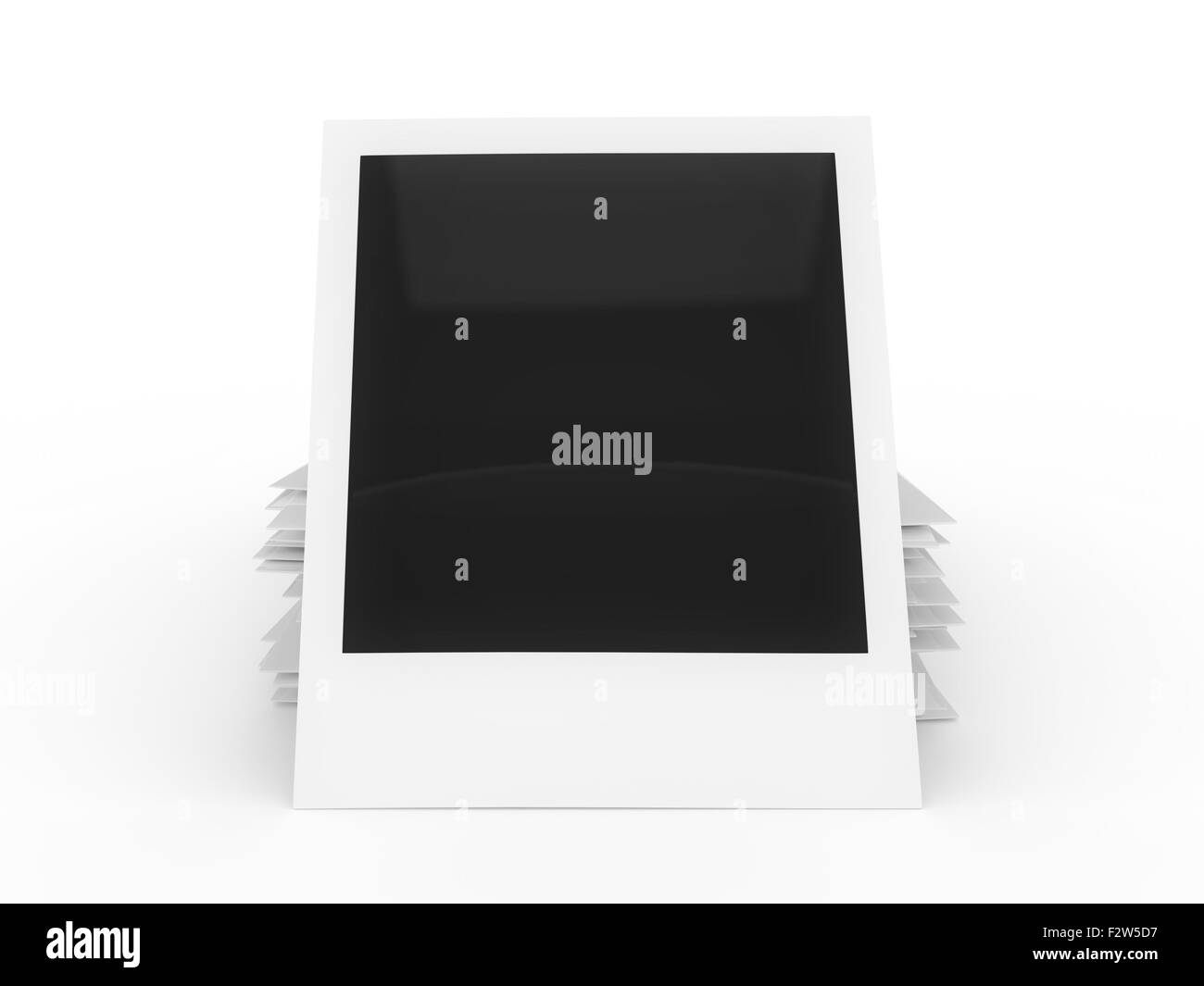 Blank instant photo stack isolated on a white background Stock Photo ...