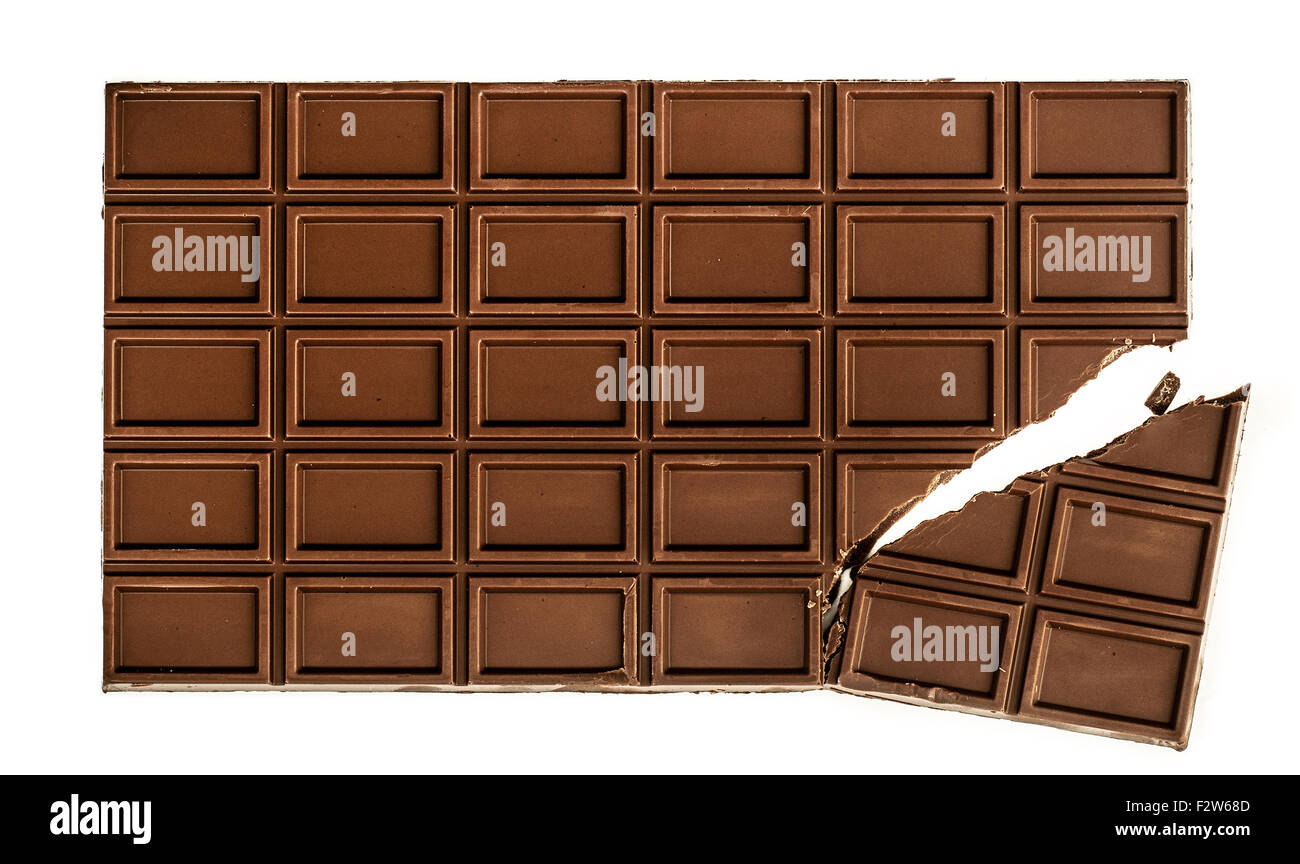 broken chocolate bar Stock Photo - Alamy