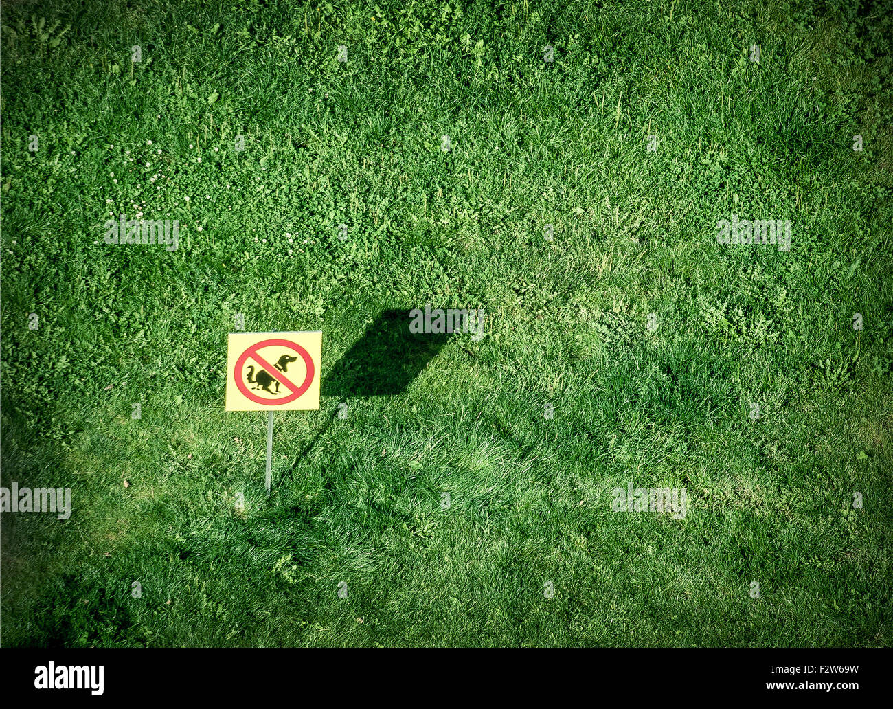 No dogs lawn sign hi-res stock photography and images - Alamy