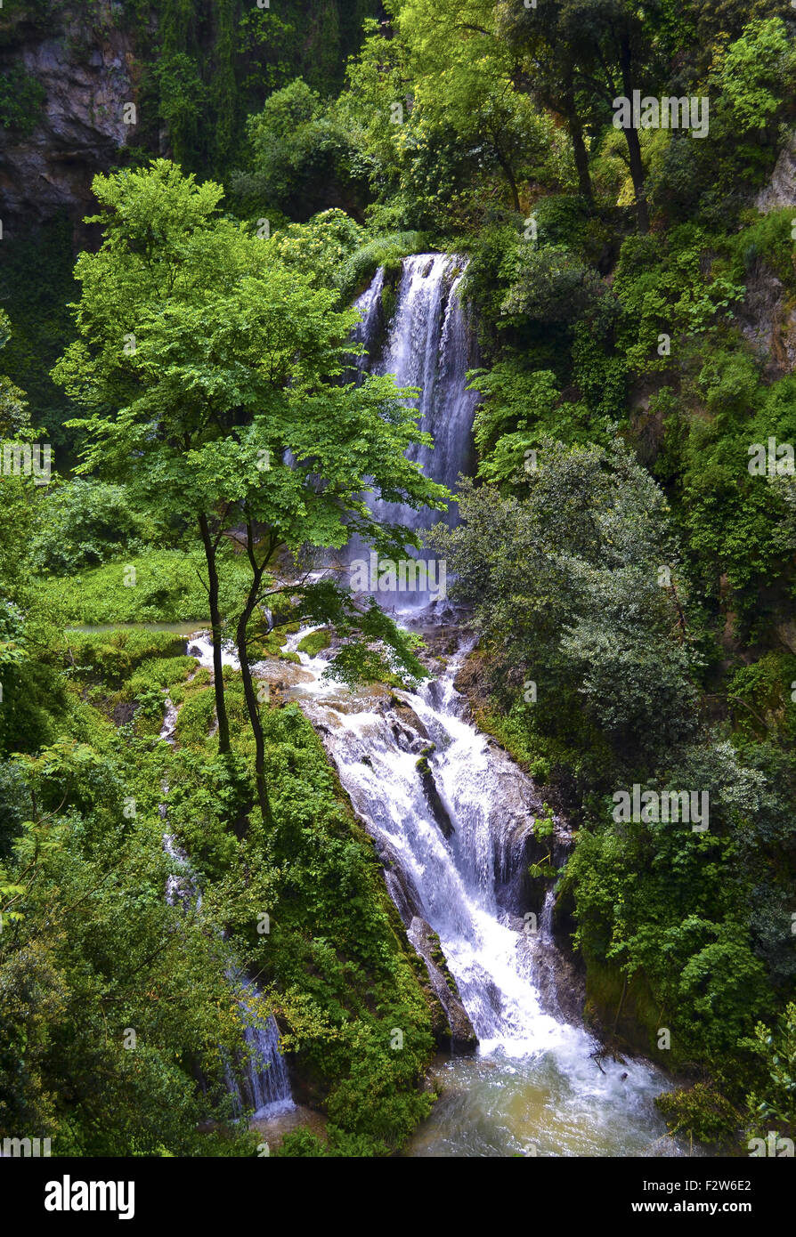 a waterfall in tivoli,Italy Stock Photo - Alamy