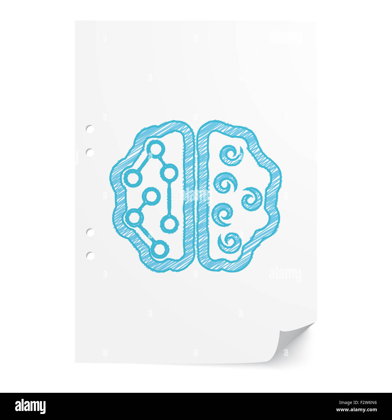 Brain symbol black and white hi-res stock photography and images - Alamy