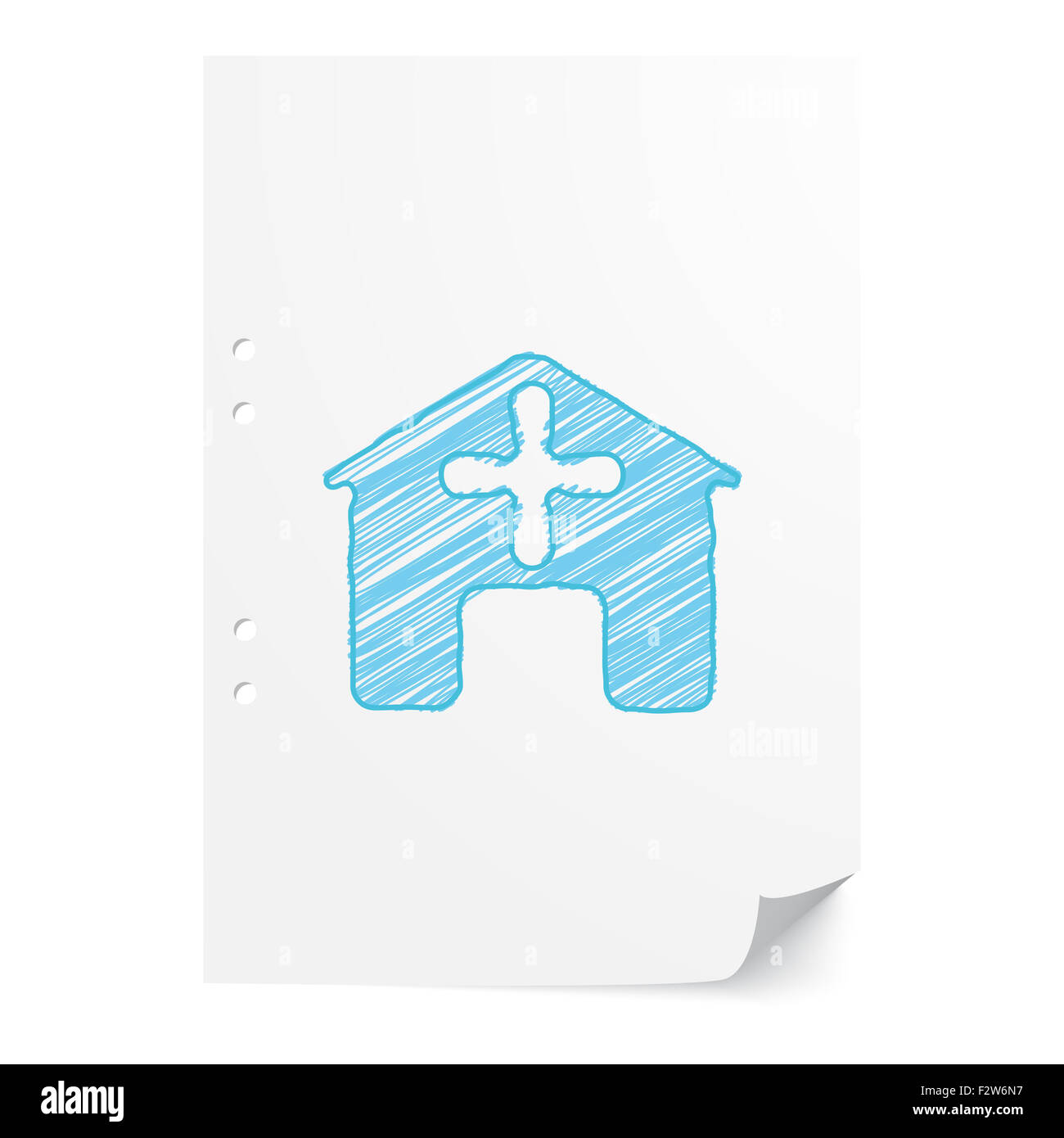 Modern hospital building blue Cut Out Stock Images & Pictures - Alamy