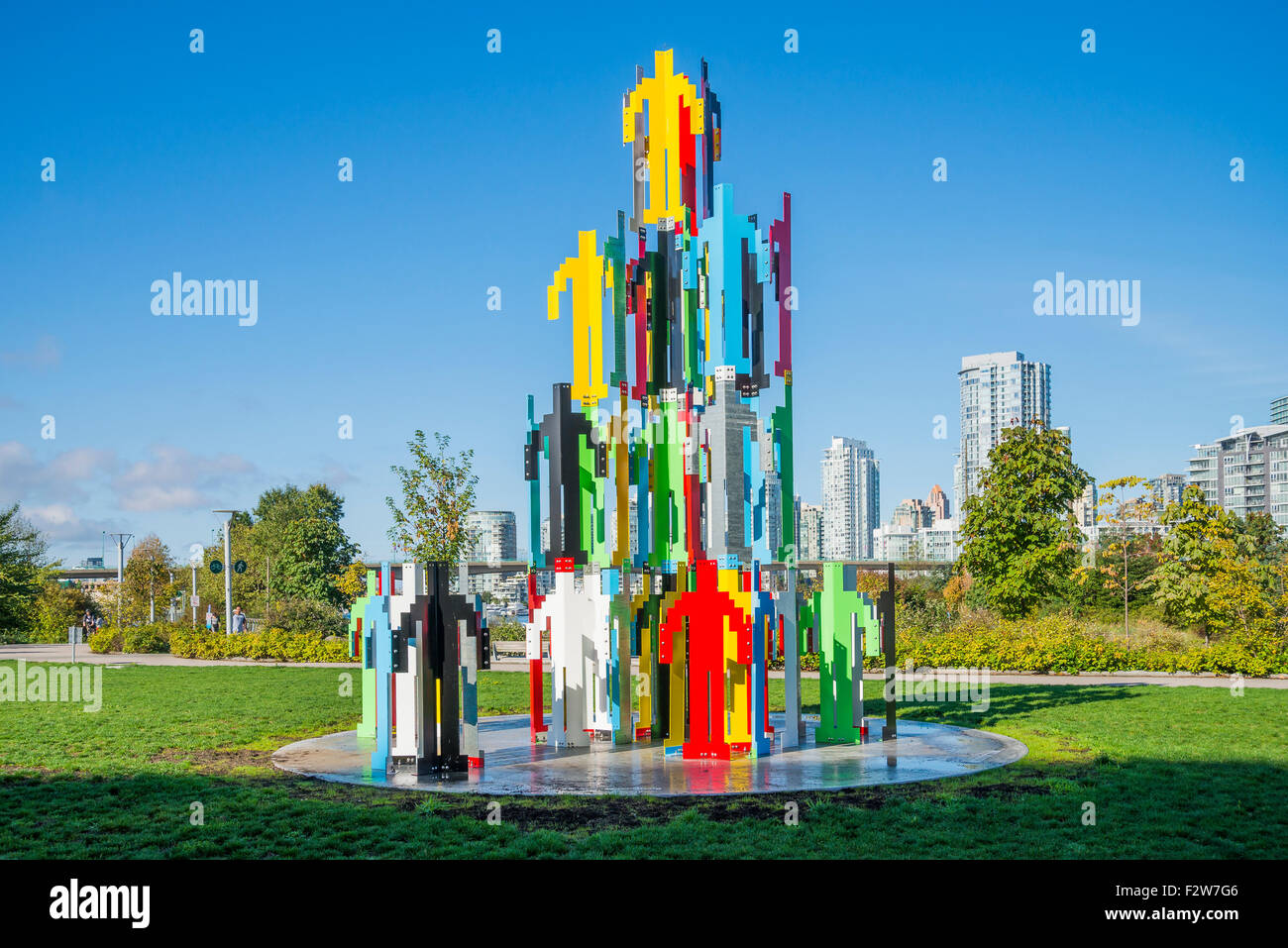 Human structures Vancouver, a sculpture by Jonathan Borofsky, Hinge ...
