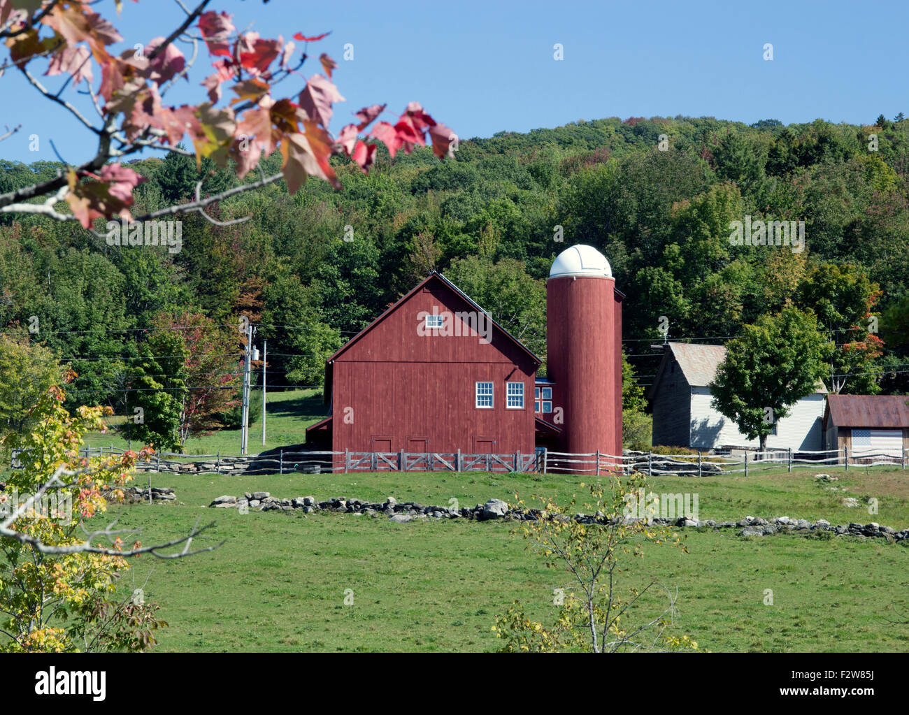 Farm scene Vermont USA US America Stock Photo - Alamy