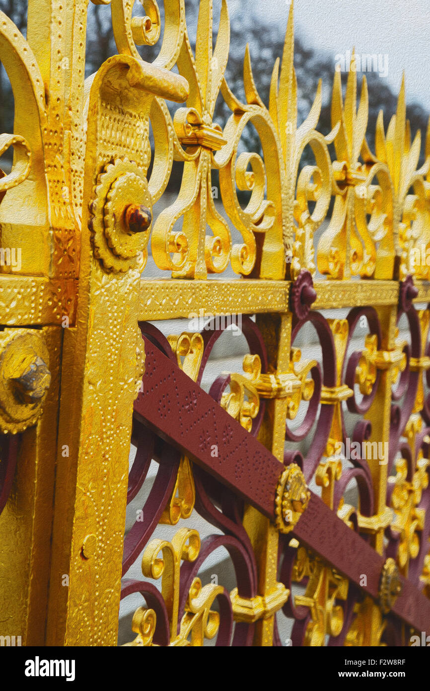 abstract metal in englan london railing steel and background Stock ...
