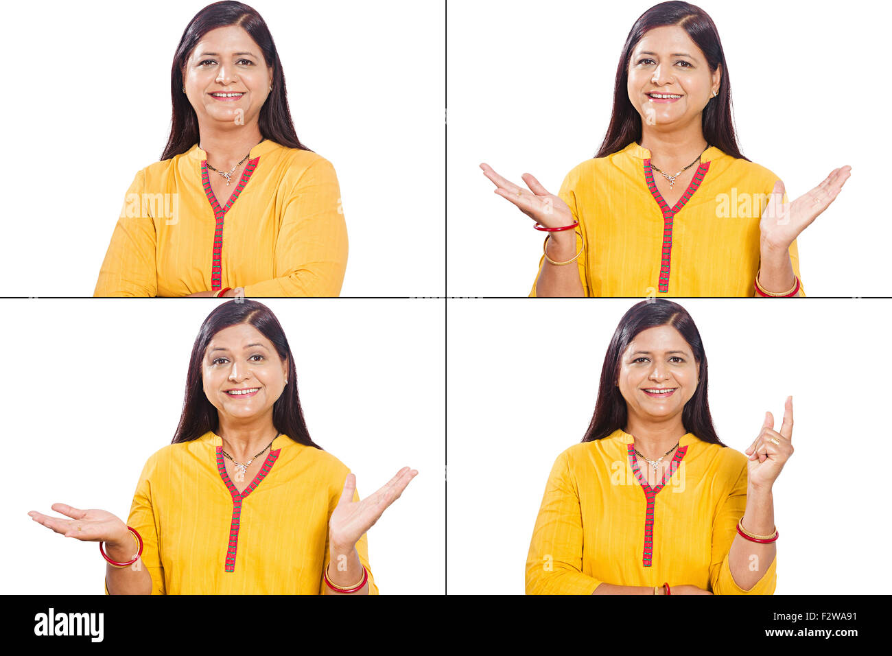 1 indian Adult Woman Comparison Multi Tasking Stock Photo - Alamy