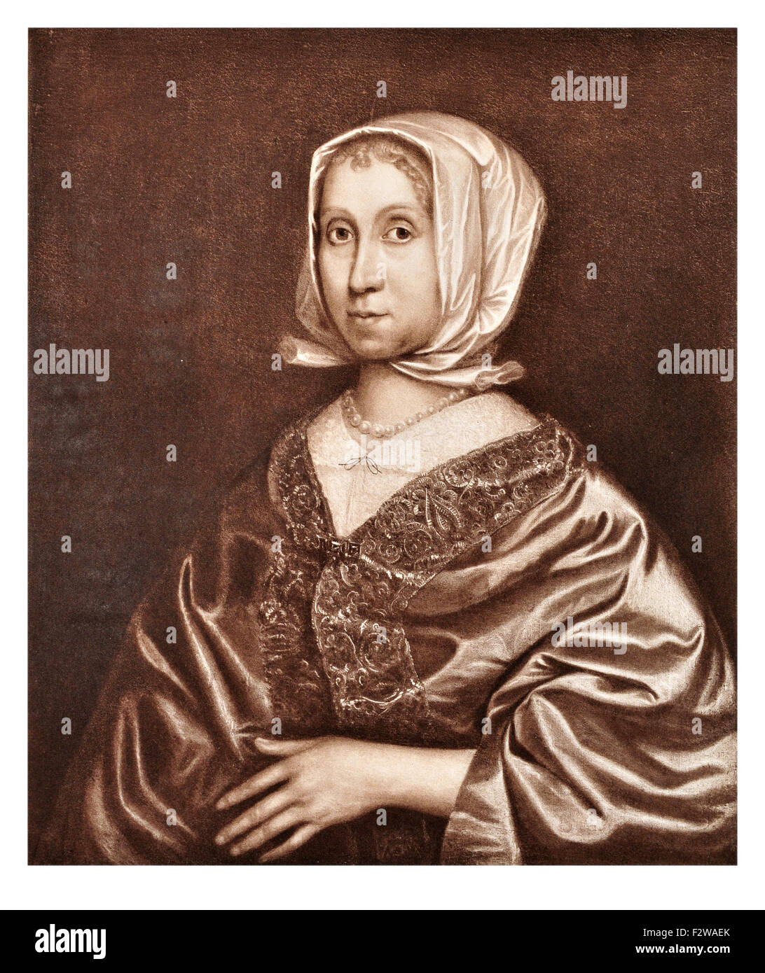 Mrs Elizabeth Steward Cromwell mother of Oliver Cromwell painted by ...