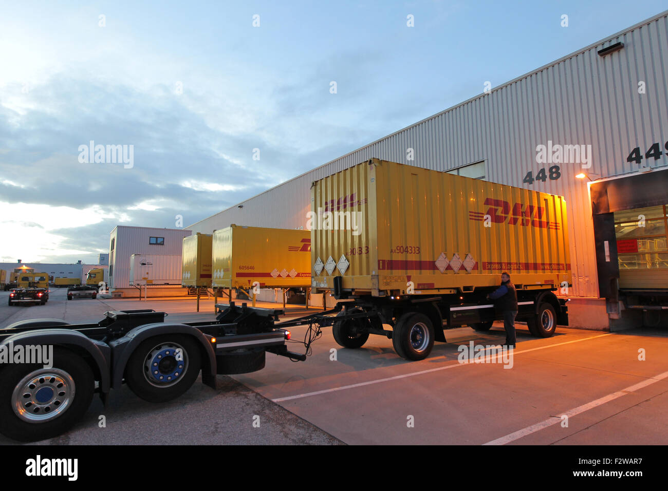 Dhl trailers hi-res stock photography and images - Alamy
