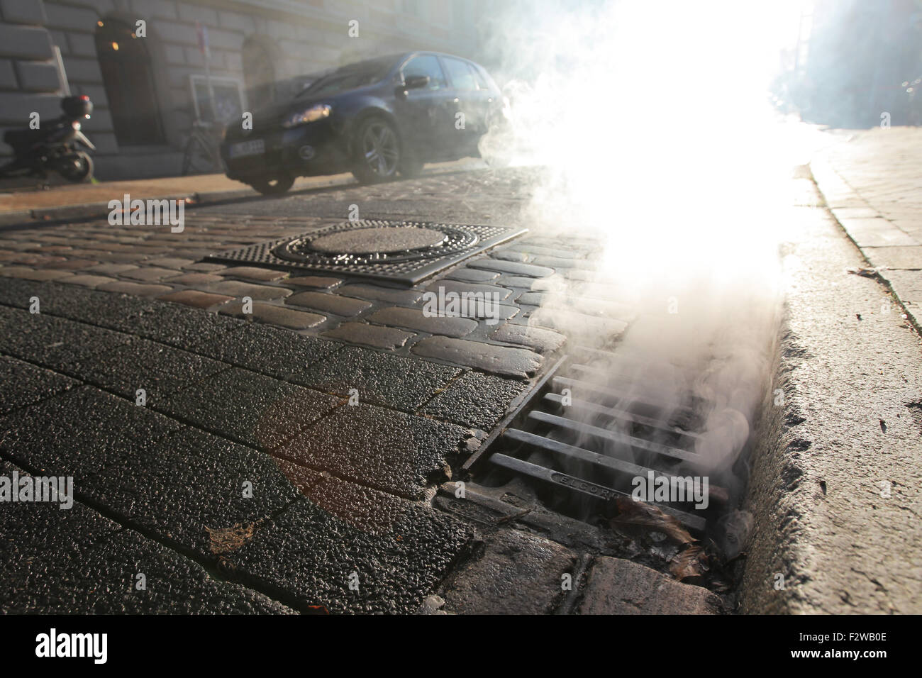 25.11.2014, Flensburg, Schleswig-Holstein, Germany - With a fog machine ...