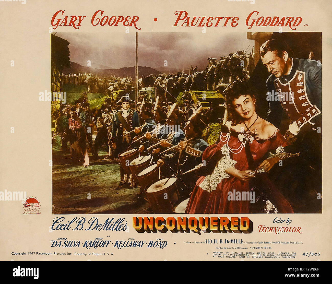 Unconquered 1947 movie poster hi-res stock photography and Unconquered 1947 movie poster hi-res stock photography and