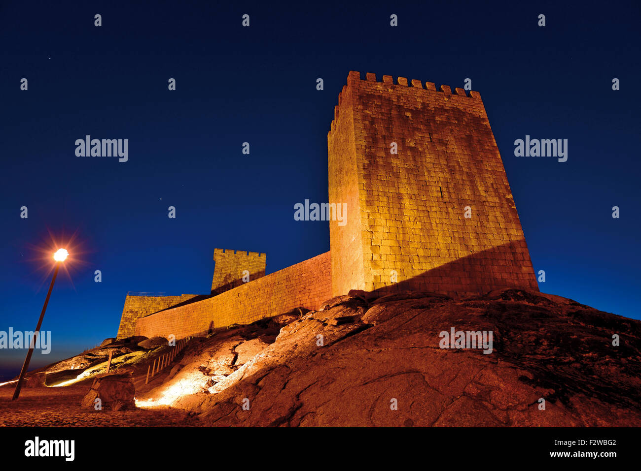 Portugal: Medieval castle of the historic village Linhares da Beira by ...