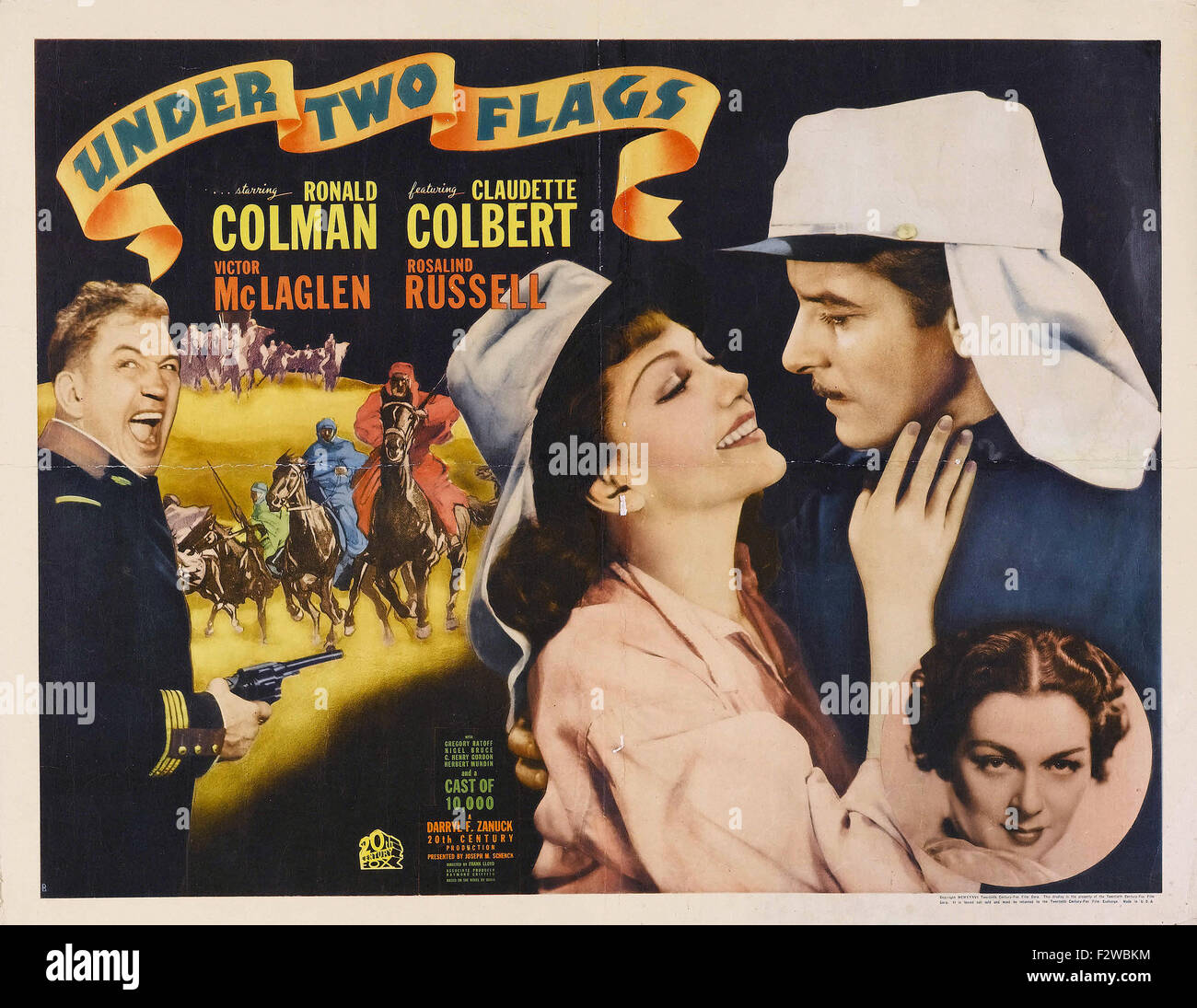 Under Two Flags (1936) - Movie Poster Stock Photo - Alamy