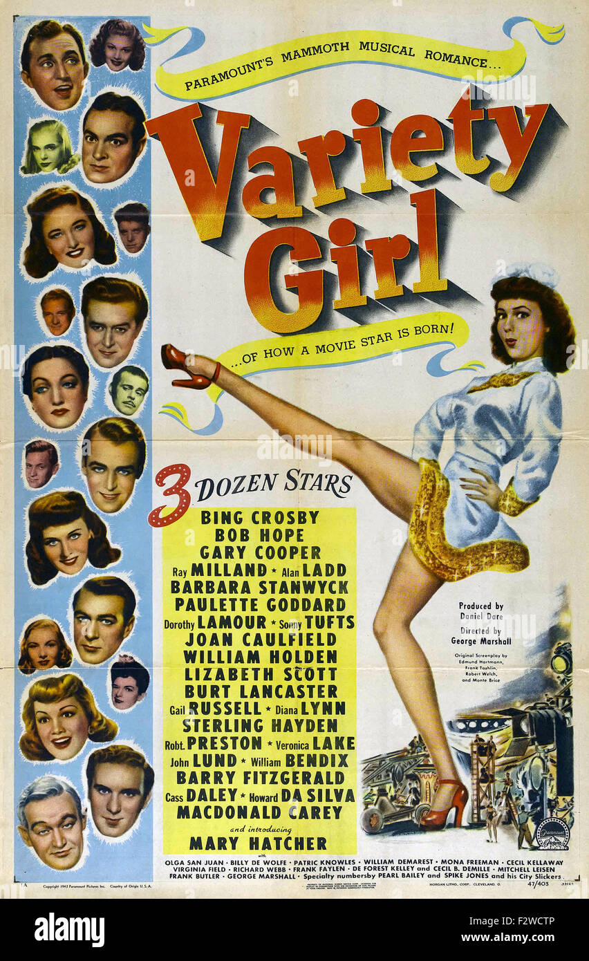 Variety Girl - Movie Poster Stock Photo - Alamy