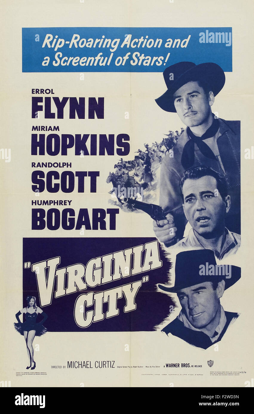 Virginia City - Movie Poster Stock Photo - Alamy