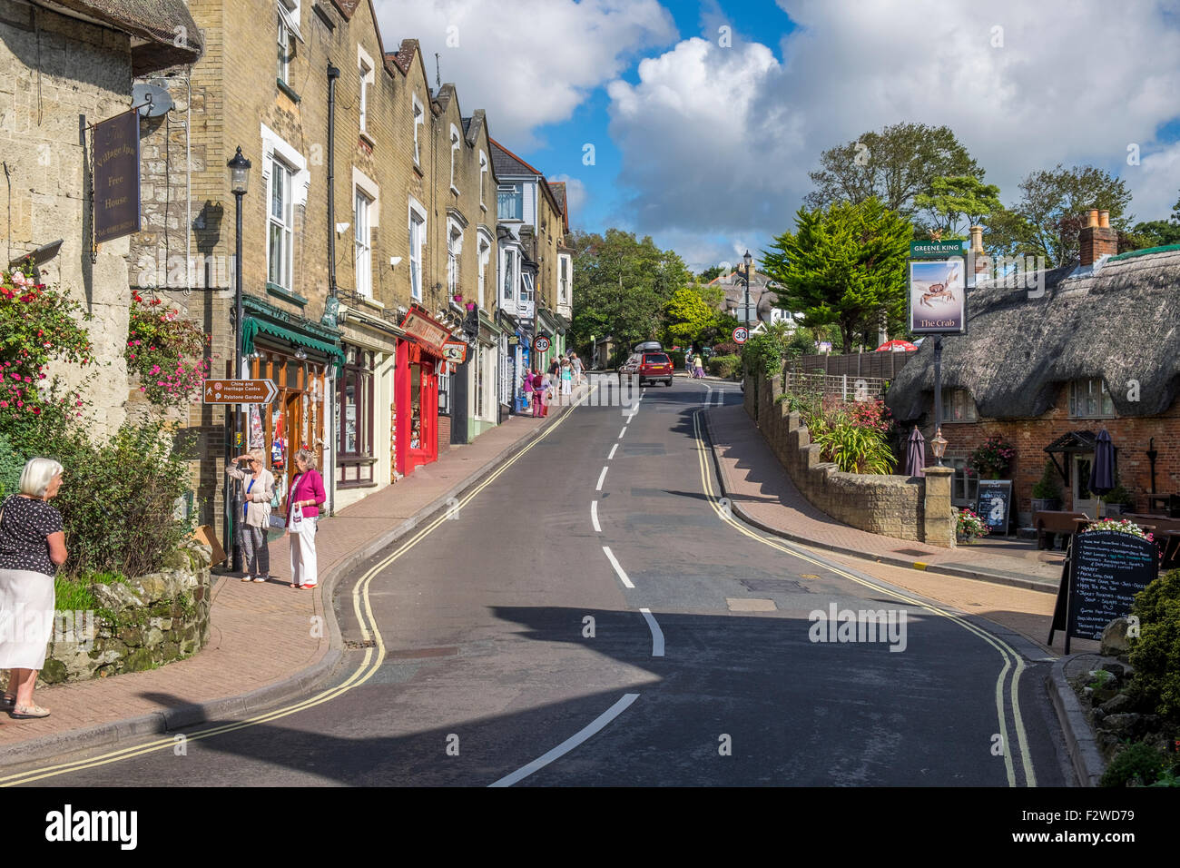 The main street of Old Shanklin on the Isle of Wight Stock Photo - Alamy
