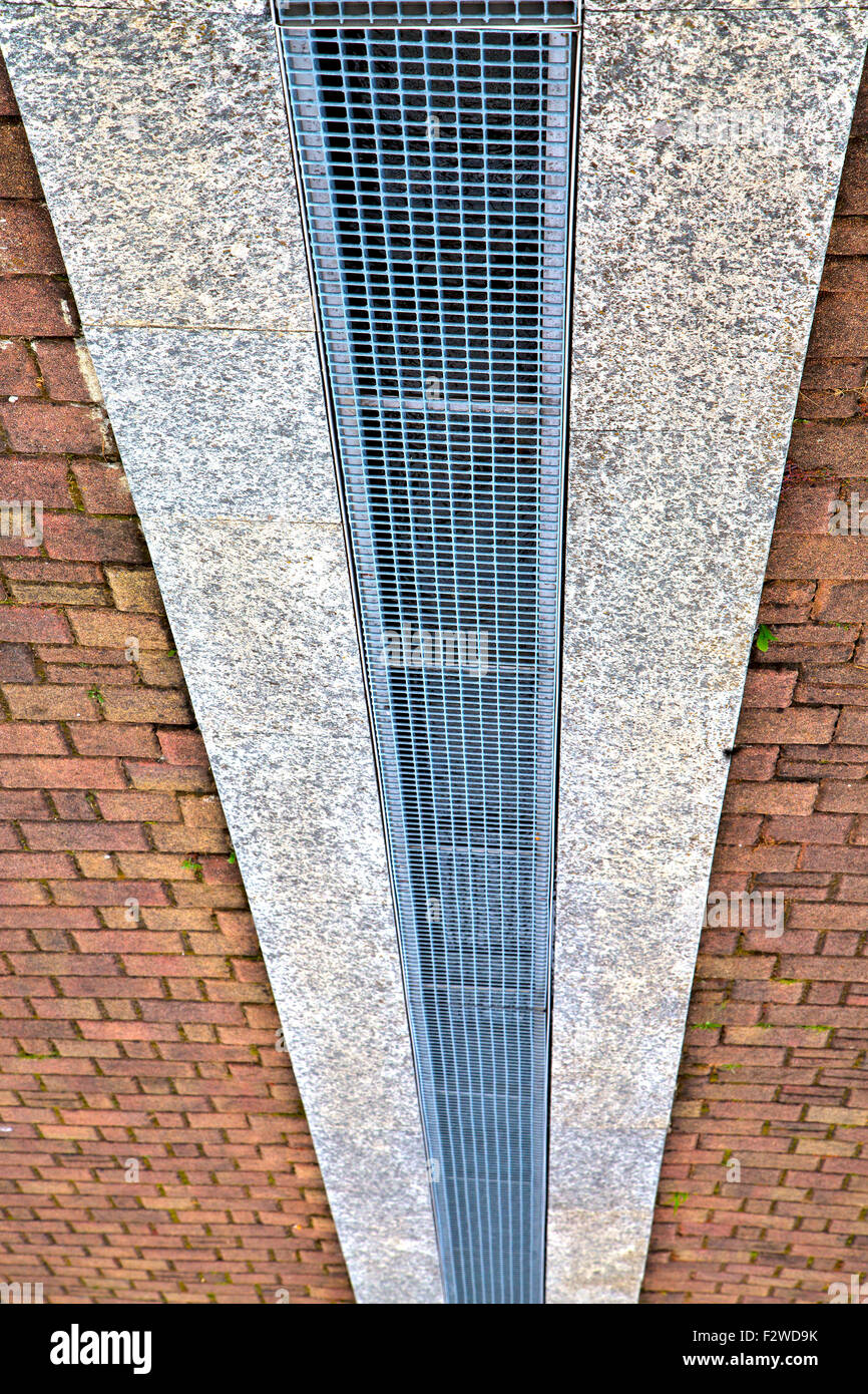 milan in italy old church concrete wall brick the abstract background ...