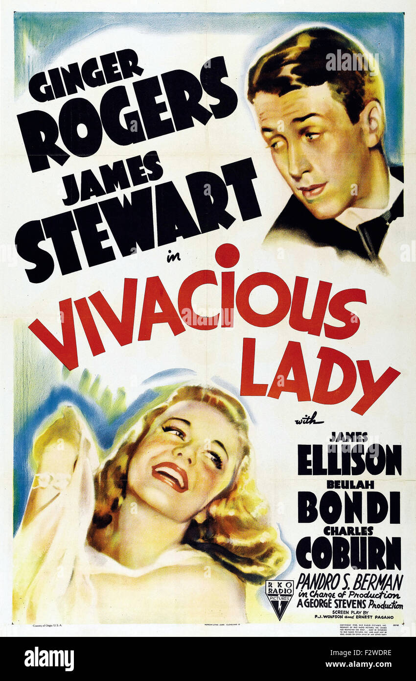 Vivacious Lady - Movie Poster Stock Photo - Alamy