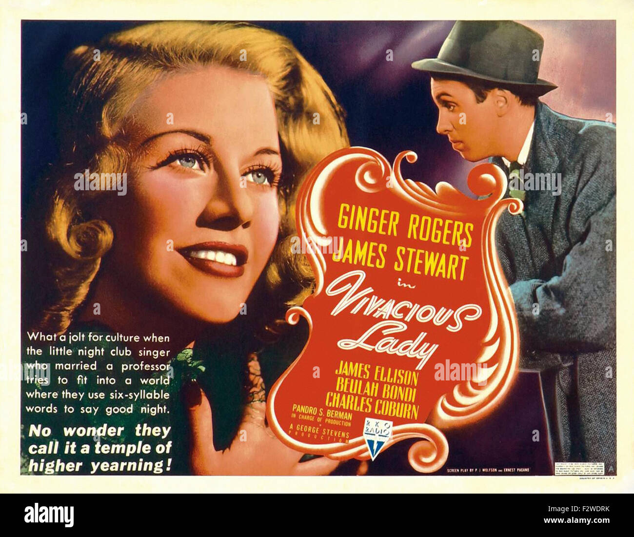 Vivacious Lady - Movie Poster Stock Photo - Alamy