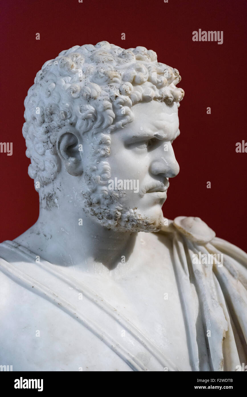Berlin. Germany. Portrait of Roman Emperor Caracalla , 212-217 AD from ...