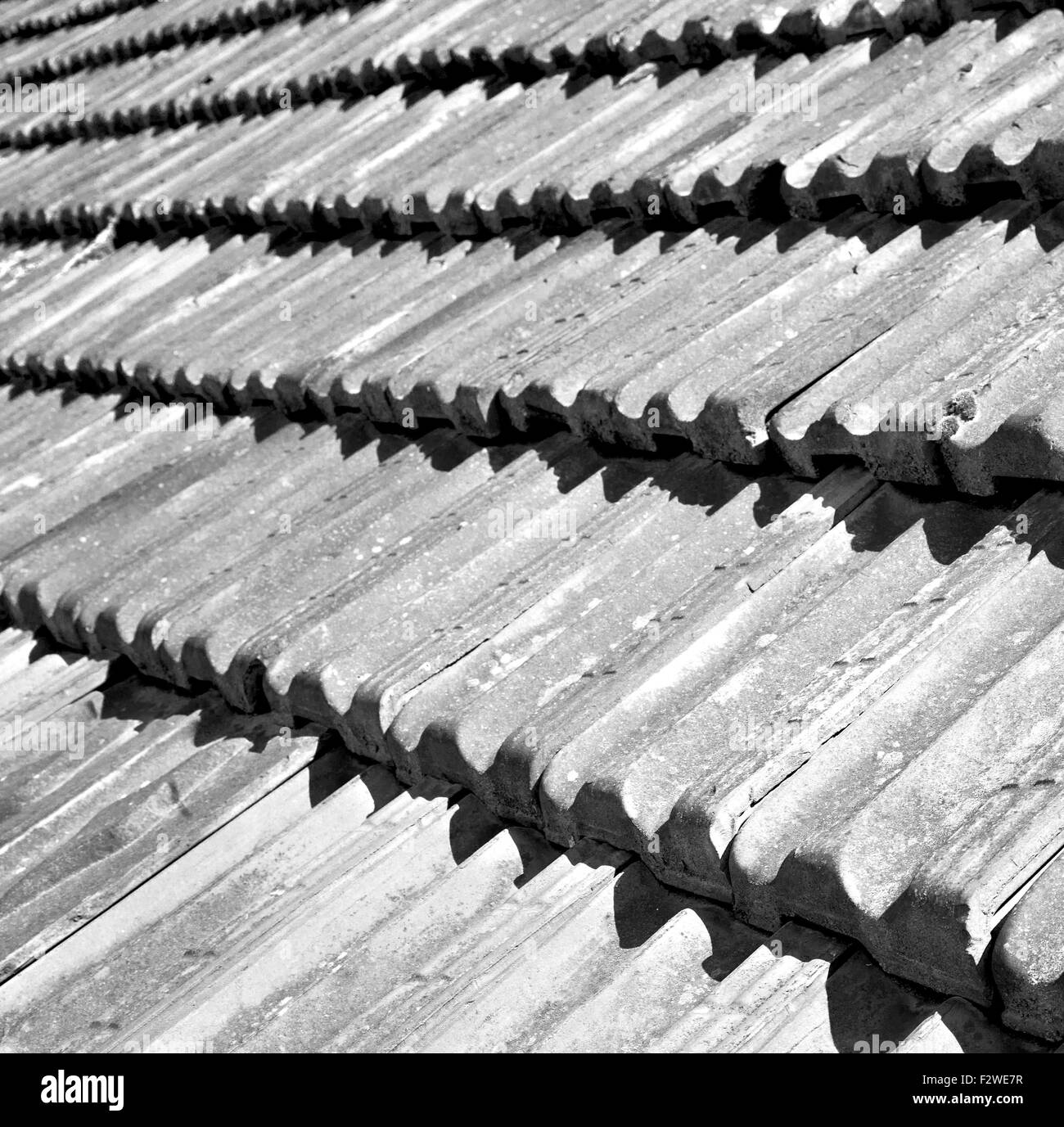 old roof in italy the line and texture of diagonal architecture Stock ...