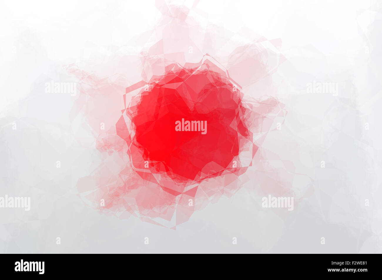 Japanese flag - triangular polygonal pattern Stock Photo - Alamy