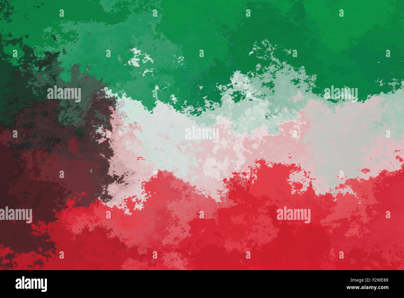 Kuwait flag - grunge design pattern Stock Photo - Alamy