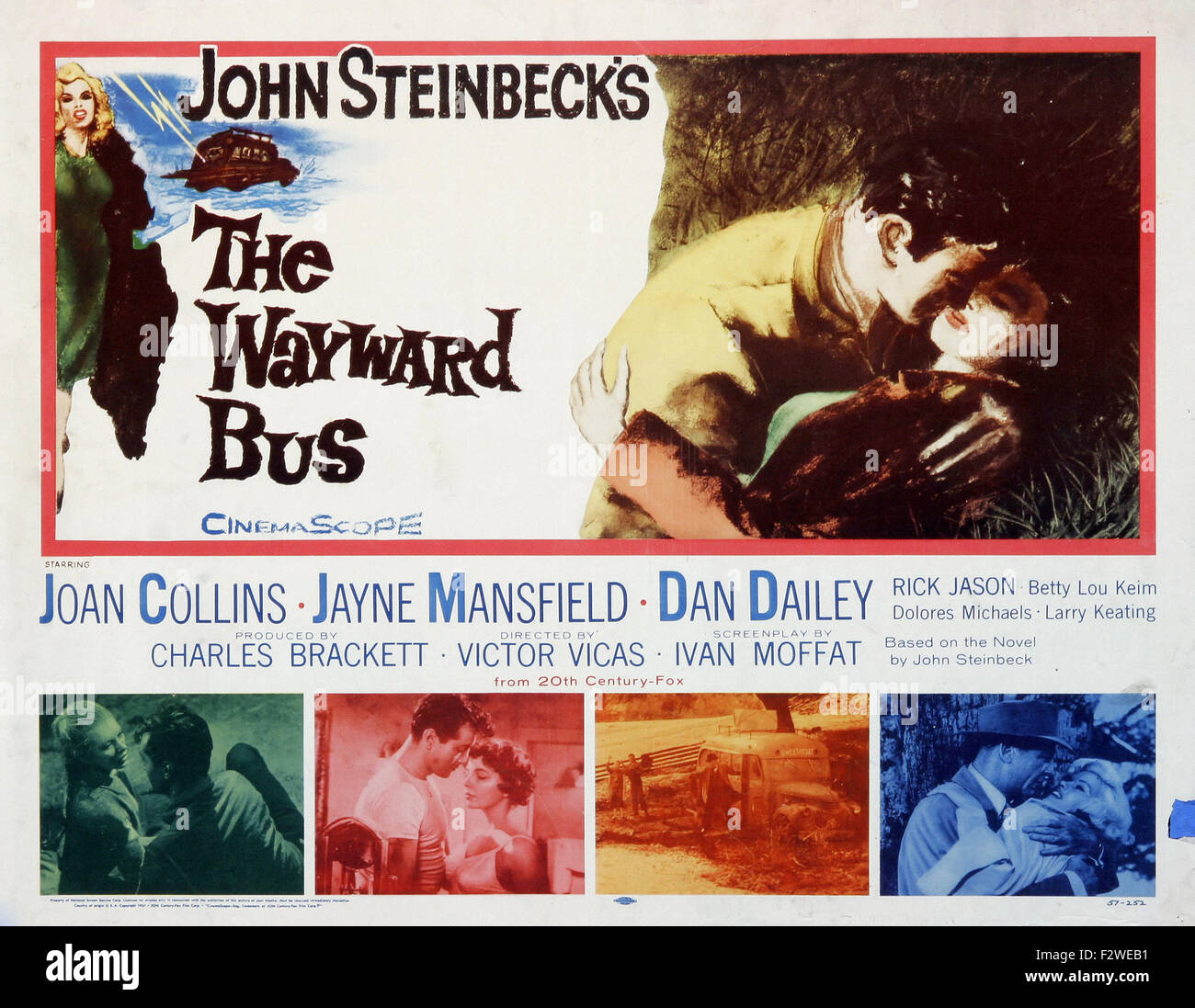 Cinema movie design graphics hollywood classic wayward bus hi-res stock ...