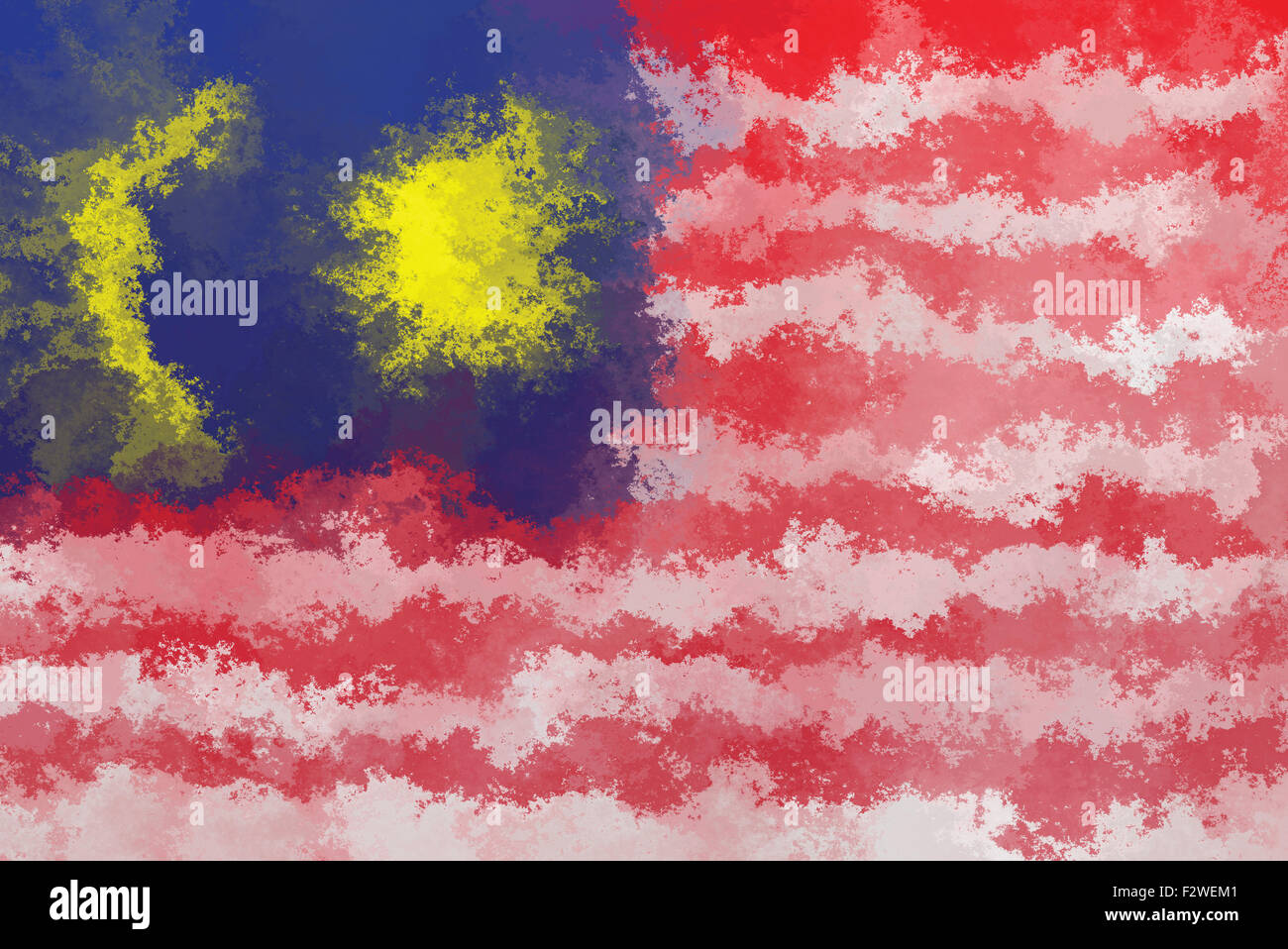 Malaysian flag - grunge design pattern Stock Photo - Alamy
