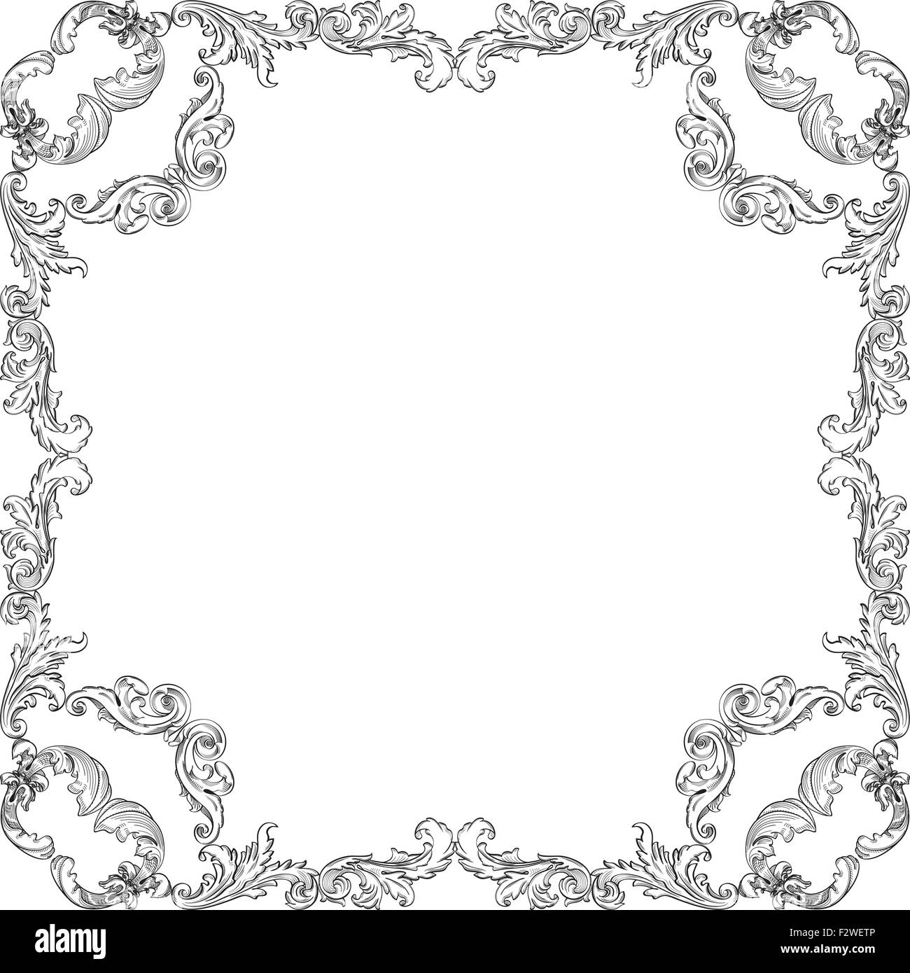 Vintage nice orient frame on white Stock Vector Image & Art - Alamy