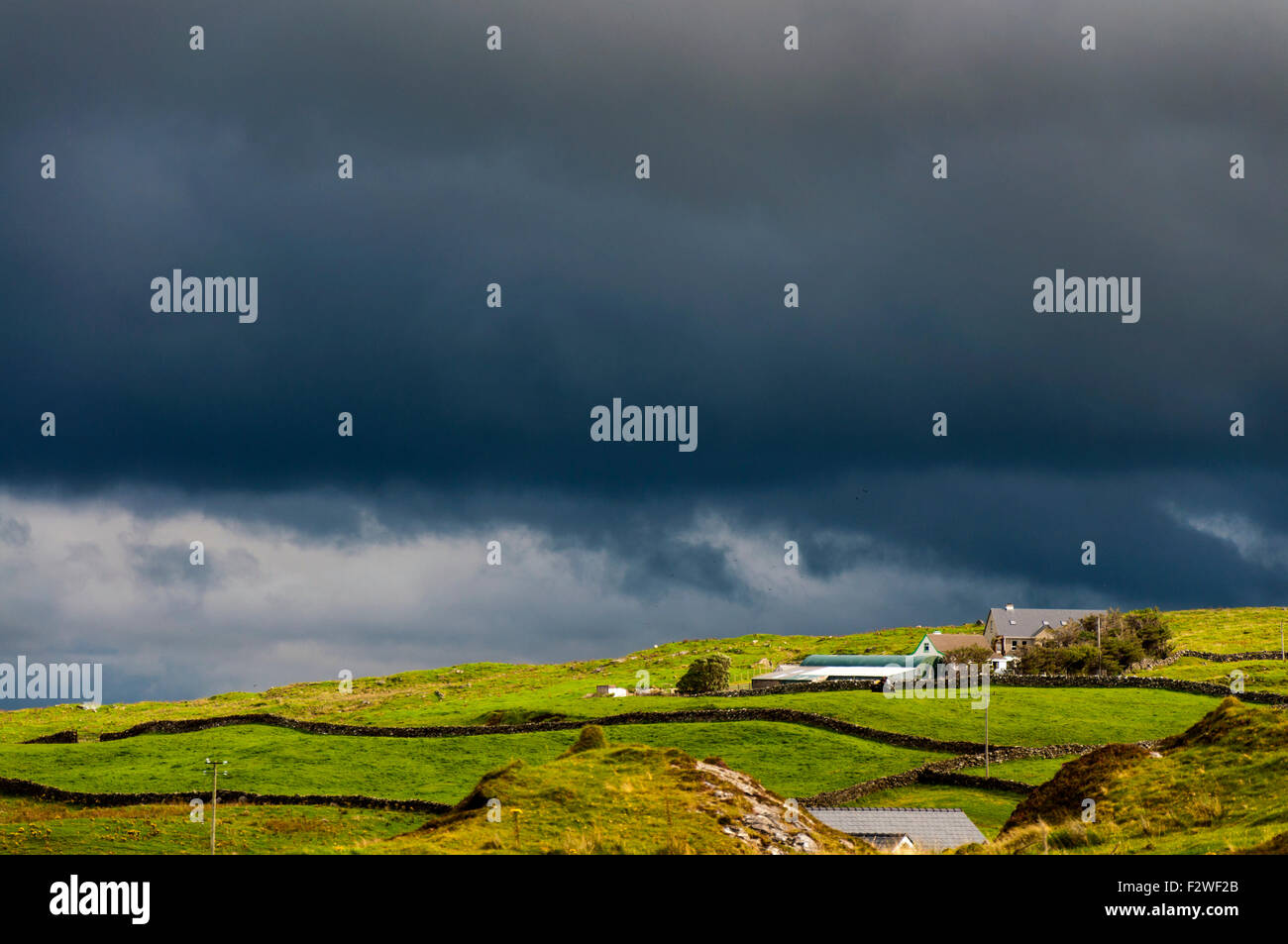 Rural Ireland landscape farm near Ardara, County Donegal Stock Photo ...