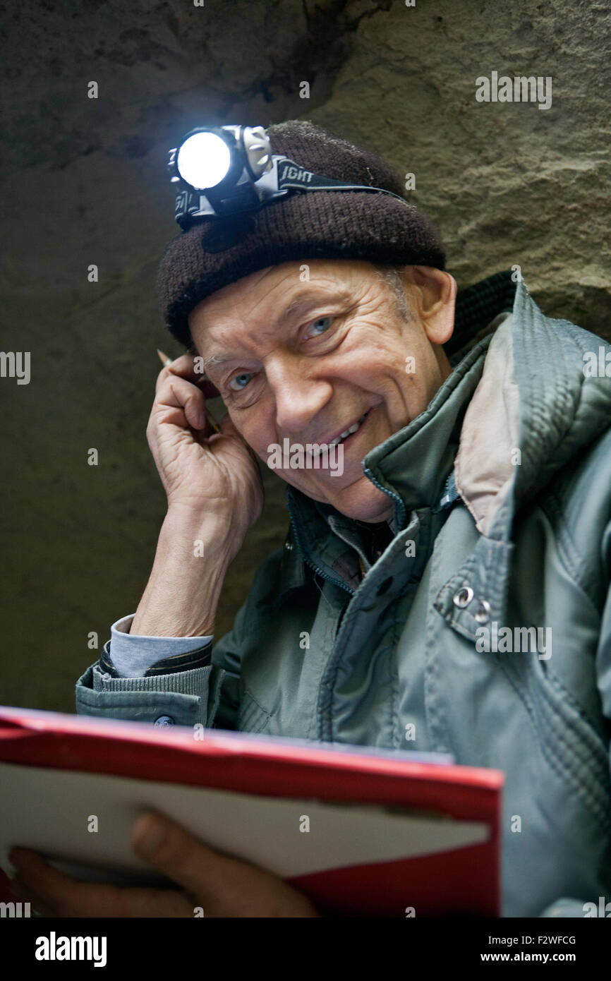 Sandstone cave explorer portrait Stock Photo - Alamy