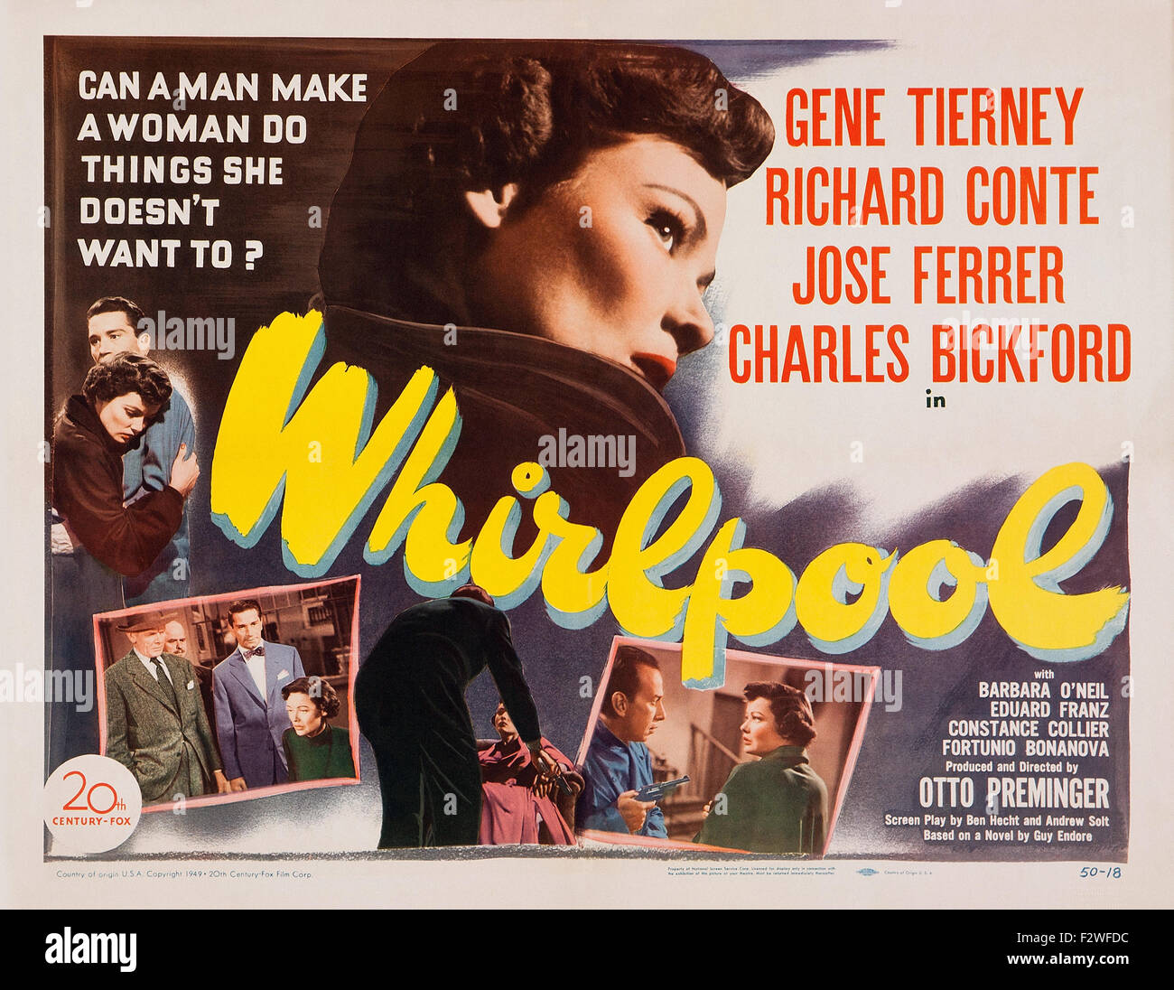 Whirlpool (1949) - Movie Poster Stock Photo - Alamy