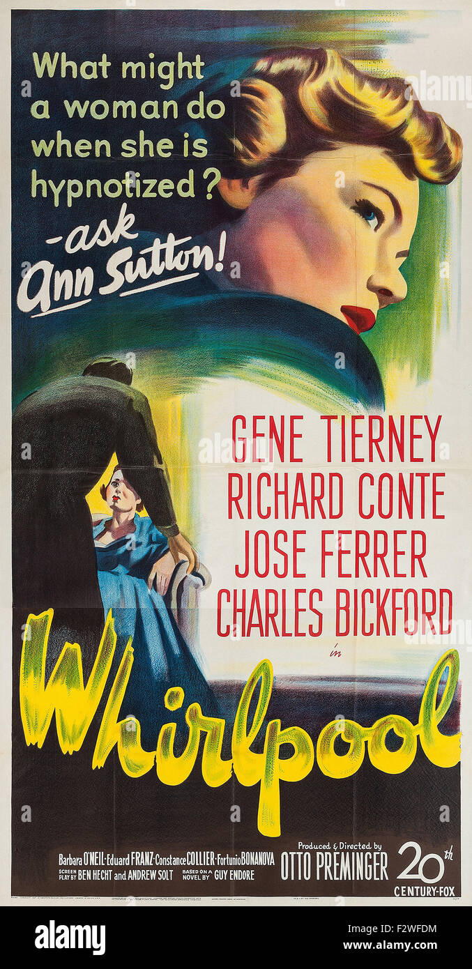Whirlpool (1949) - Movie Poster Stock Photo - Alamy