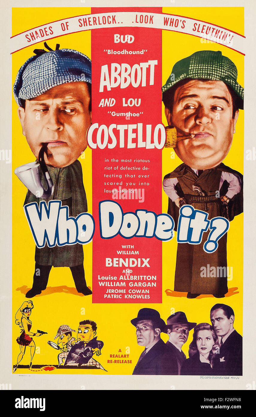 Who Done It (1942) - Movie Poster Stock Photo - Alamy