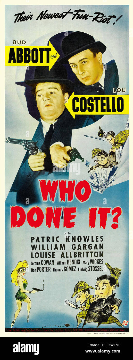 Who Done It (1942) - Movie Poster Stock Photo - Alamy