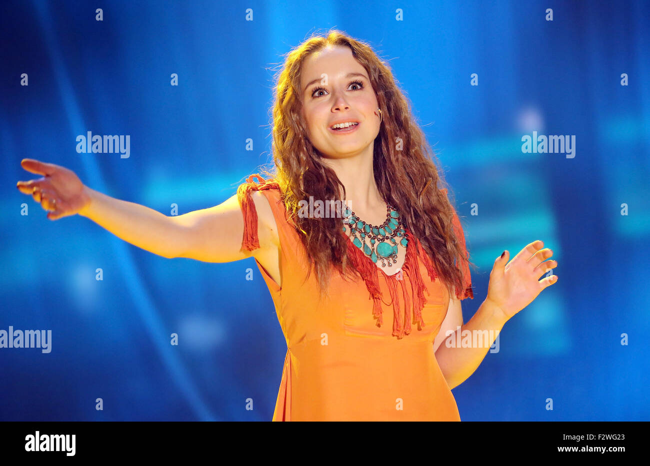 Singer Senta-Sofia Delliponti (also known as Oonagh) performs during ...