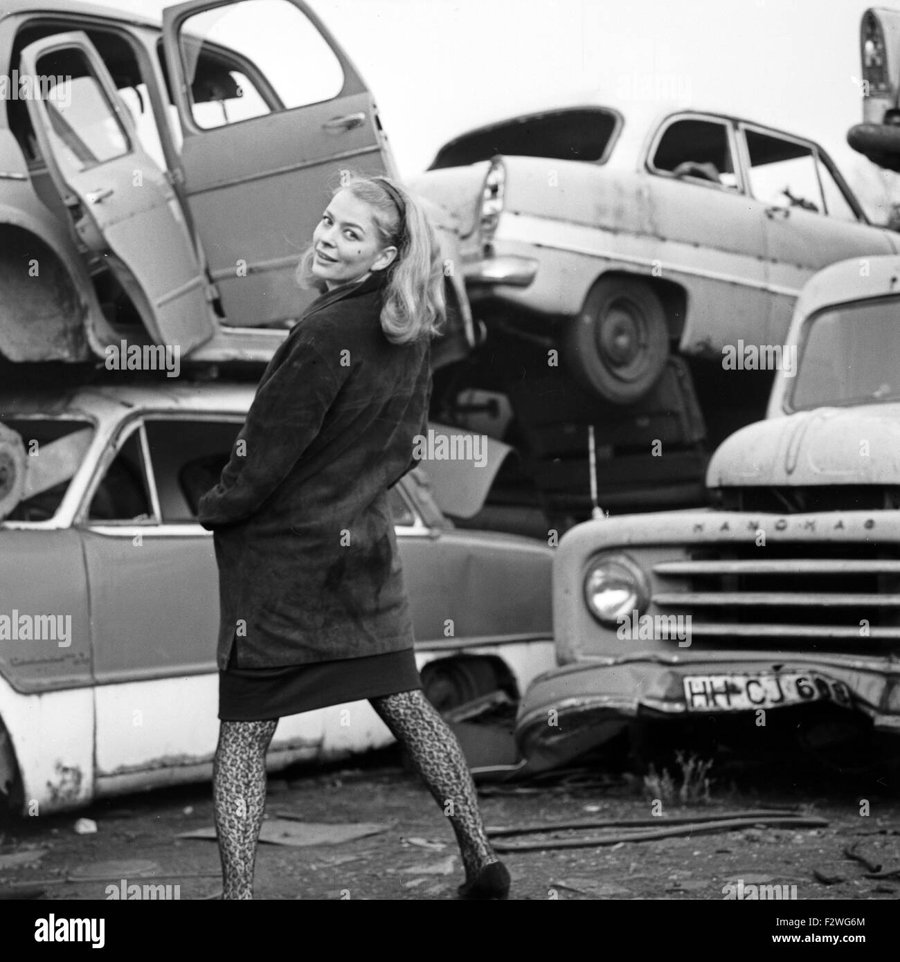 Deutsche Schauspielerin Eva Christian, Deutschland 1960er Jahre. German ...