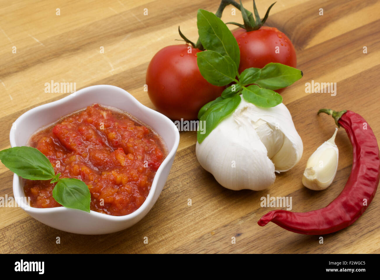 Red sauce - adzhika Stock Photo - Alamy