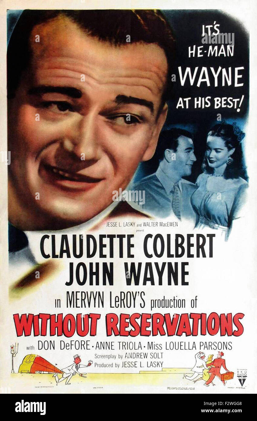 Without Reservations - Movie Poster Stock Photo - Alamy