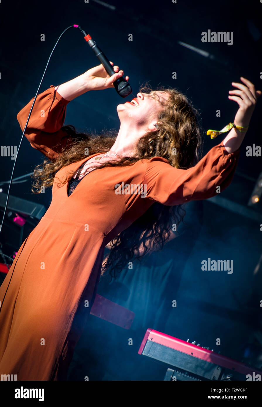 Rae Morris performing at Festival No.6 in Portmeirion, Gwynedd, Wales ...