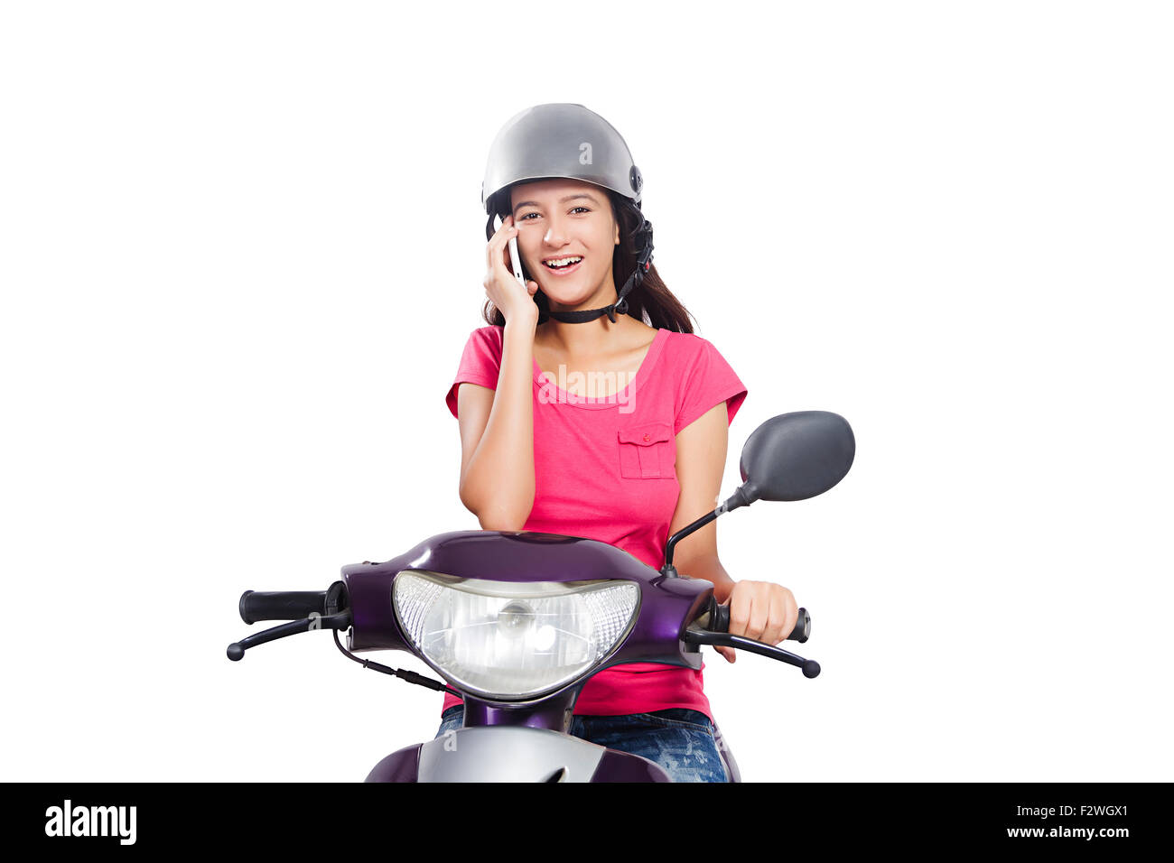 Scooty riding indian women hi-res stock photography and images - Alamy