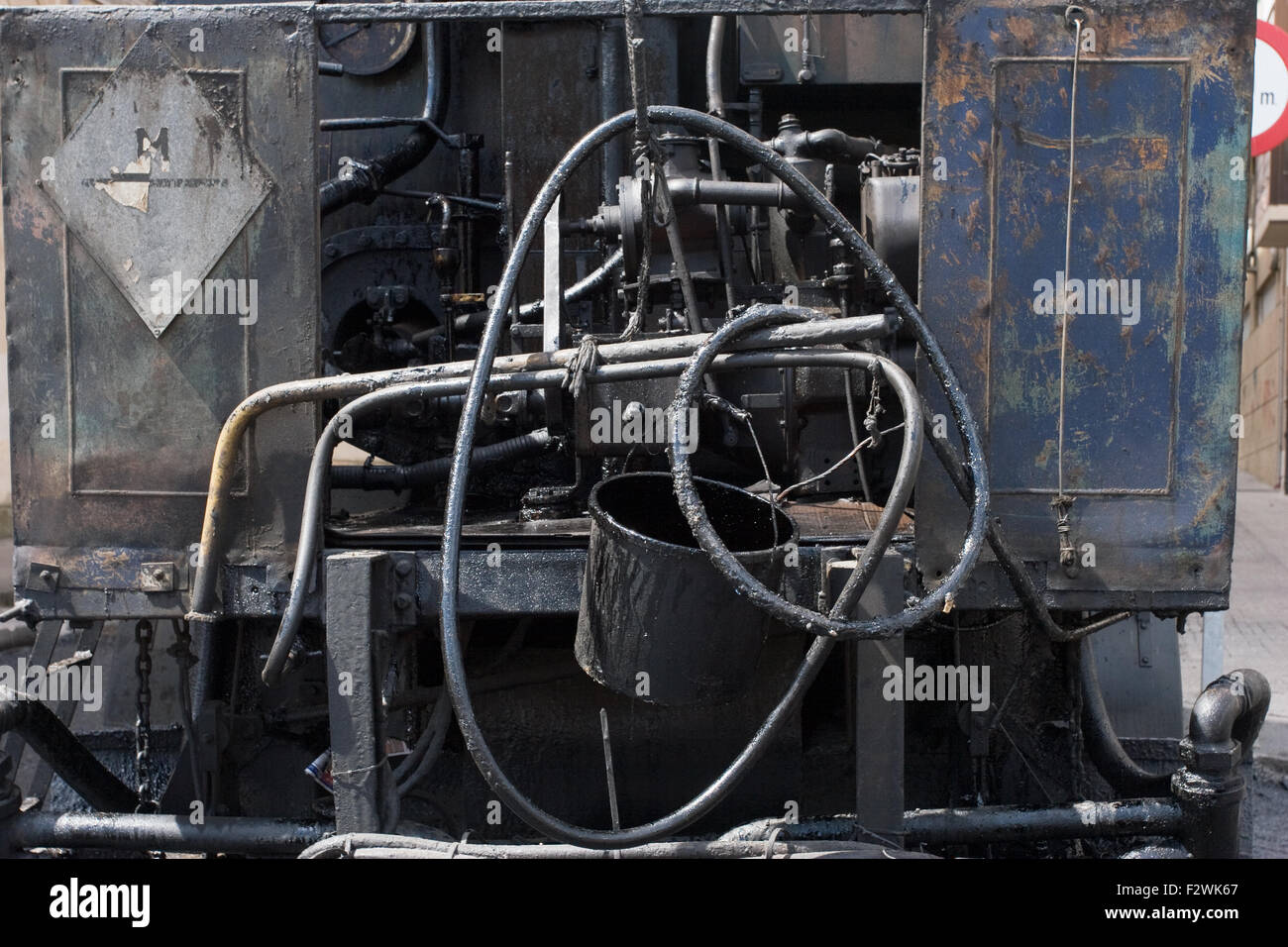 Old tar truck Stock Photo - Alamy