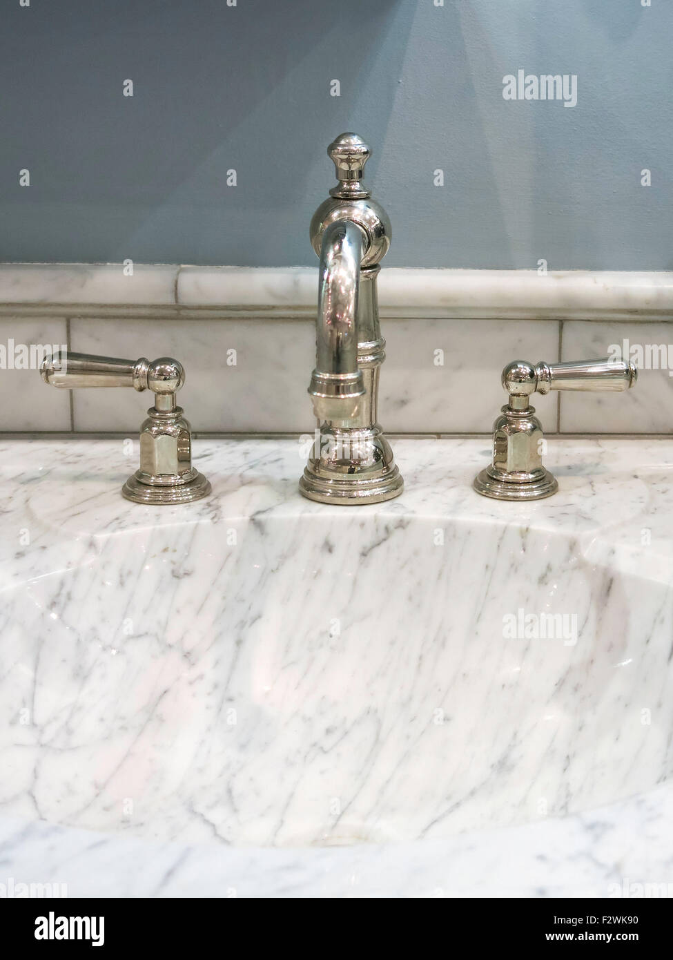 Marble Sink with Faucet Stock Photo - Alamy