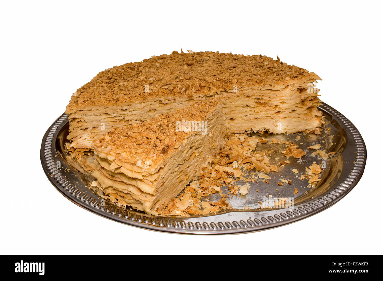 Pastry cream napoleon Cut Out Stock Images & Pictures - Alamy