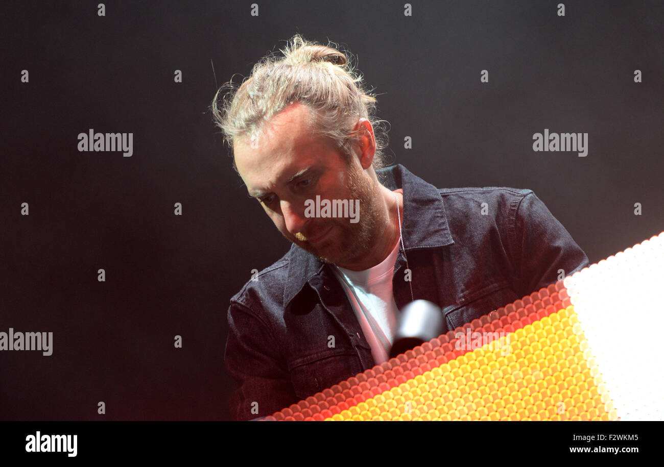 The DJ and producer David Guetta during a session in Magaluf, Majorca ...