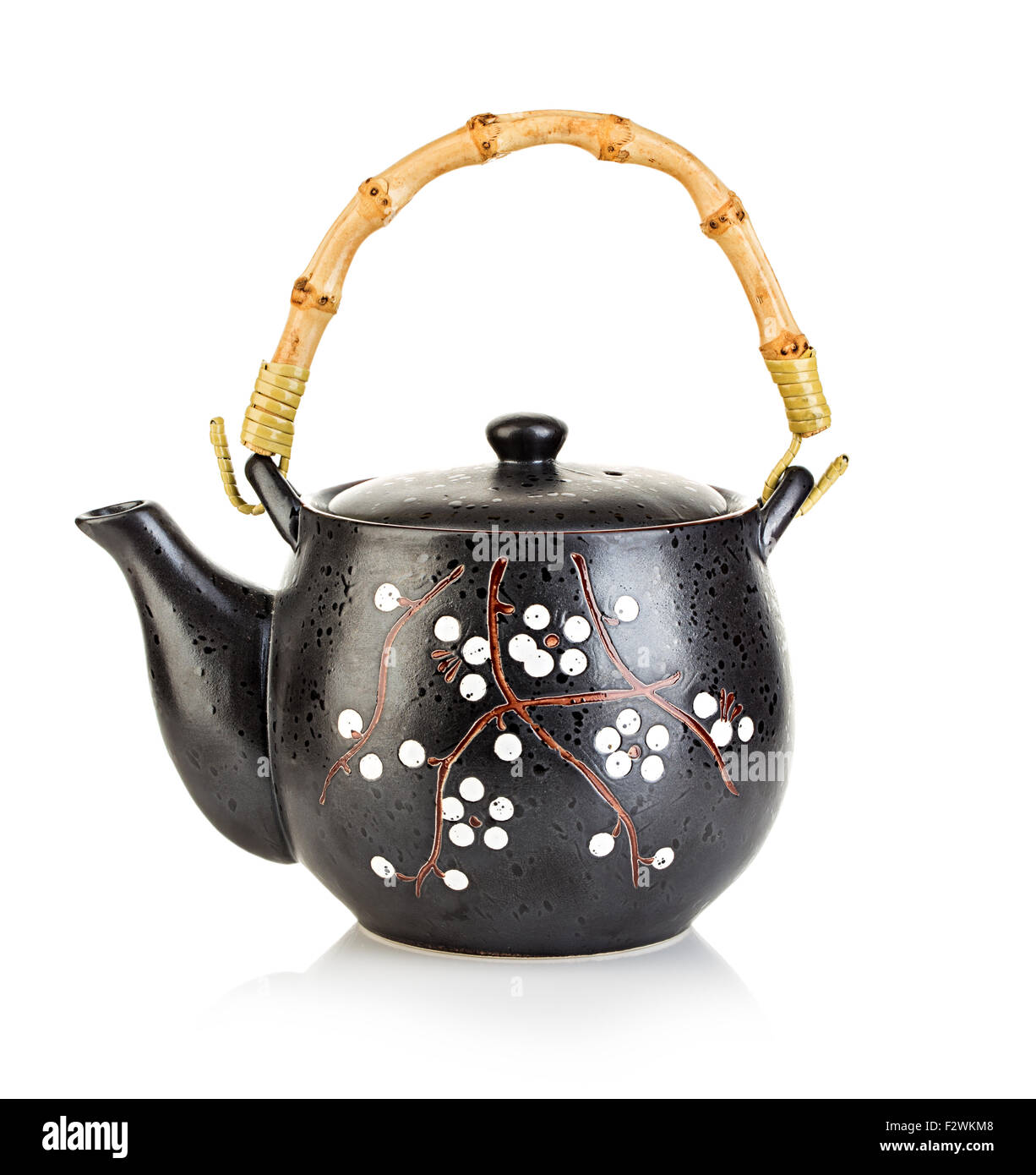 Japanese teapot isolated on white background Stock Photo - Alamy
