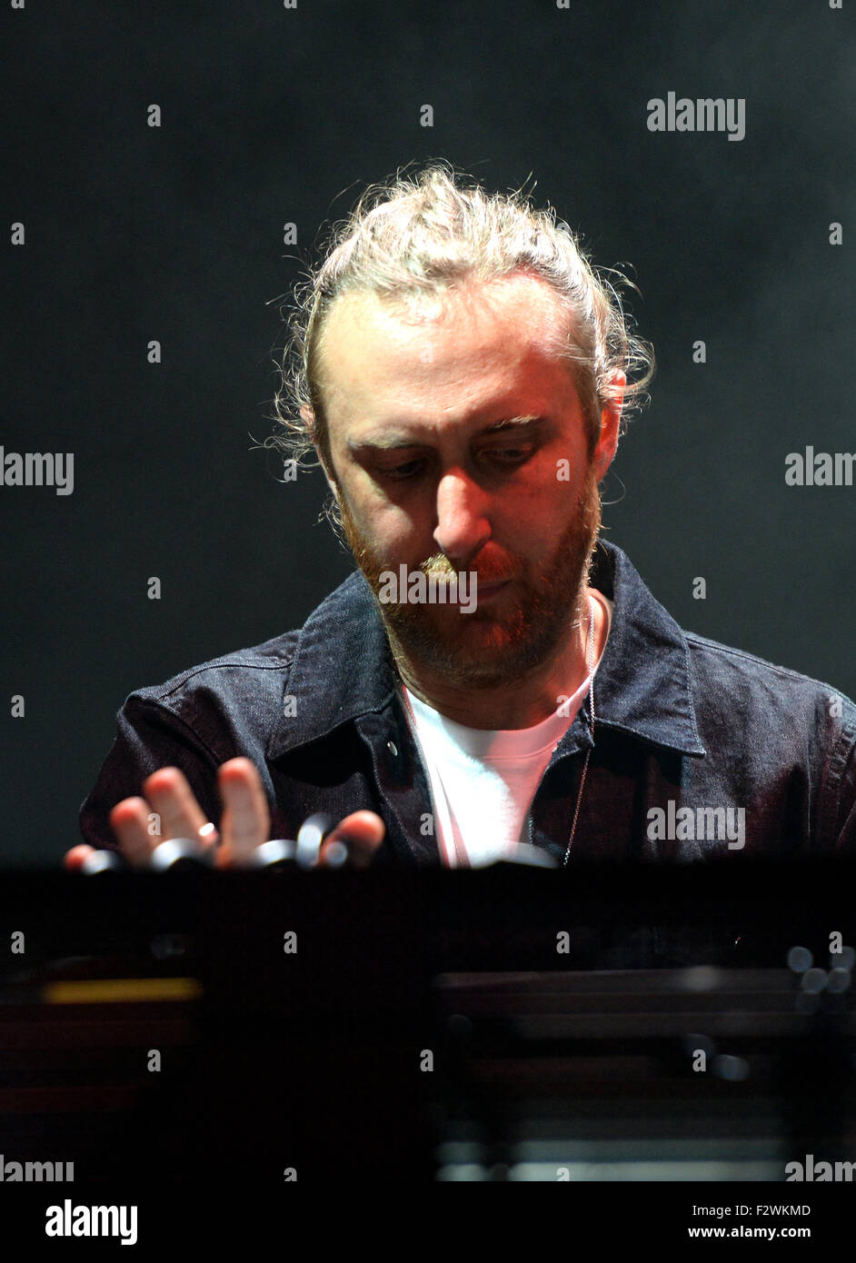 The DJ and producer David Guetta during a session in Magaluf, Majorca ...