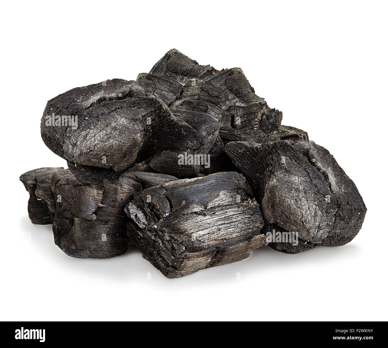 charcoal close-up isolated on a white background Stock Photo - Alamy