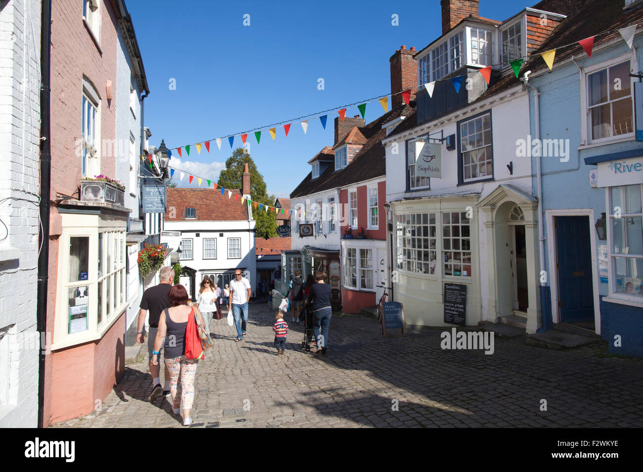 Quay Hill, Lymington, market town, Hampshire, England, United Kingdom ...