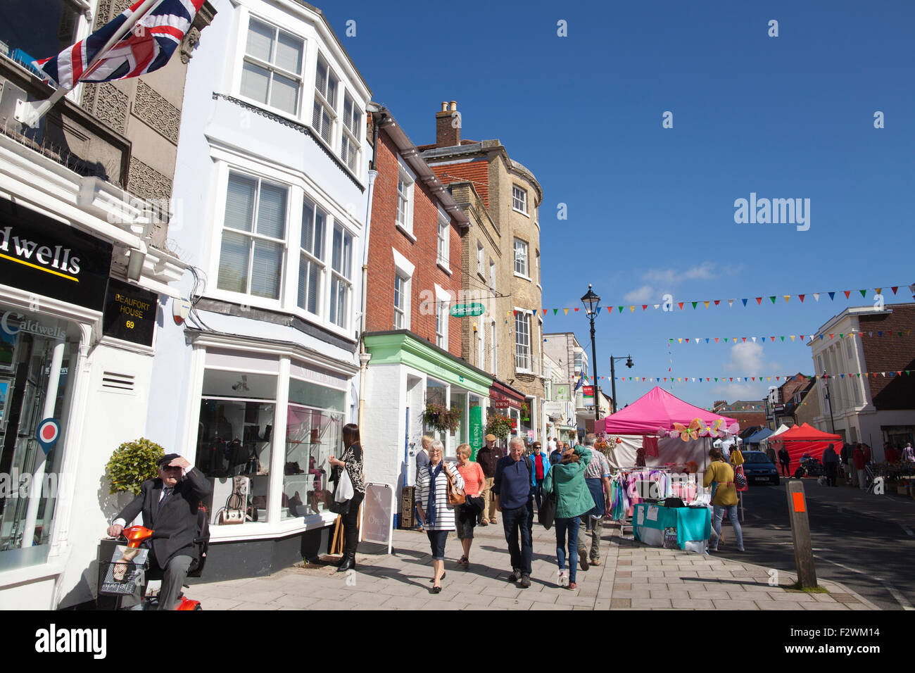 High Street, Lymington, market town, Hampshire, England, United Kingdom ...